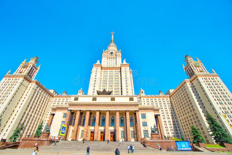 The Main Building of Moscow State University. Editorial Stock Image ...