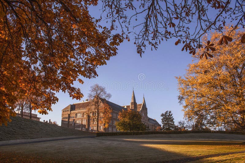 The Main Building of NTNU, Trondheim Stock Image - Image of season ...