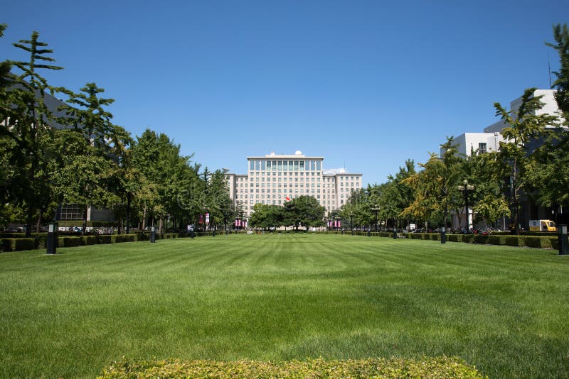 The Main Building of Tsinghua University Under the Blue Sky in Summer ...