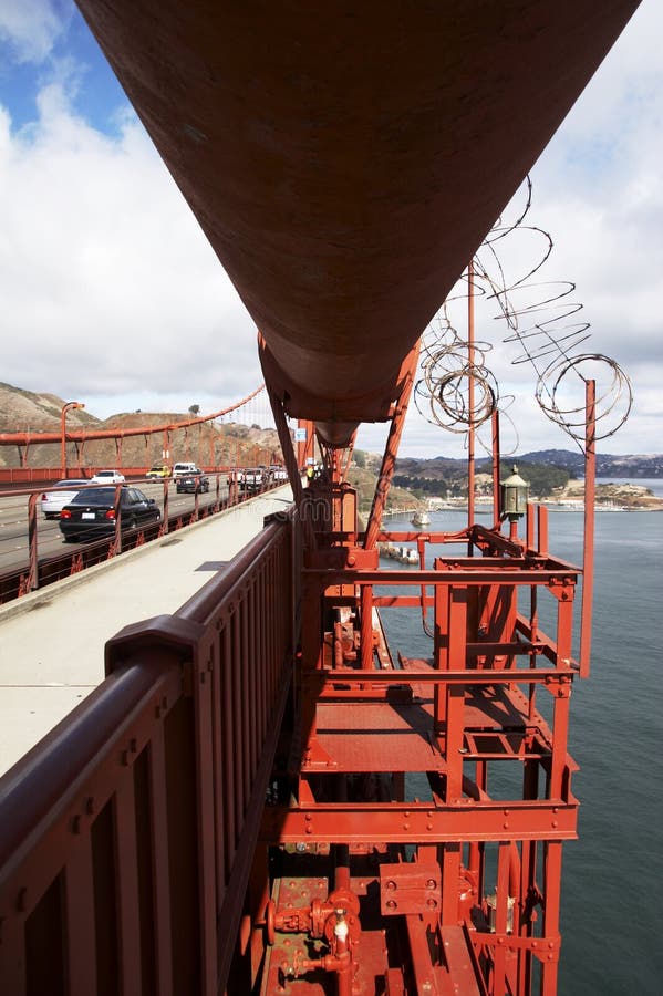 Main Cable of Golden Gate Bridge Stock Image - Image of orange ...