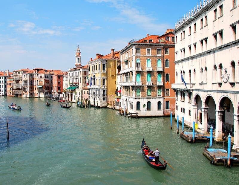 Main canal at Venice. stock photo. Image of scenery, europe - 12385444