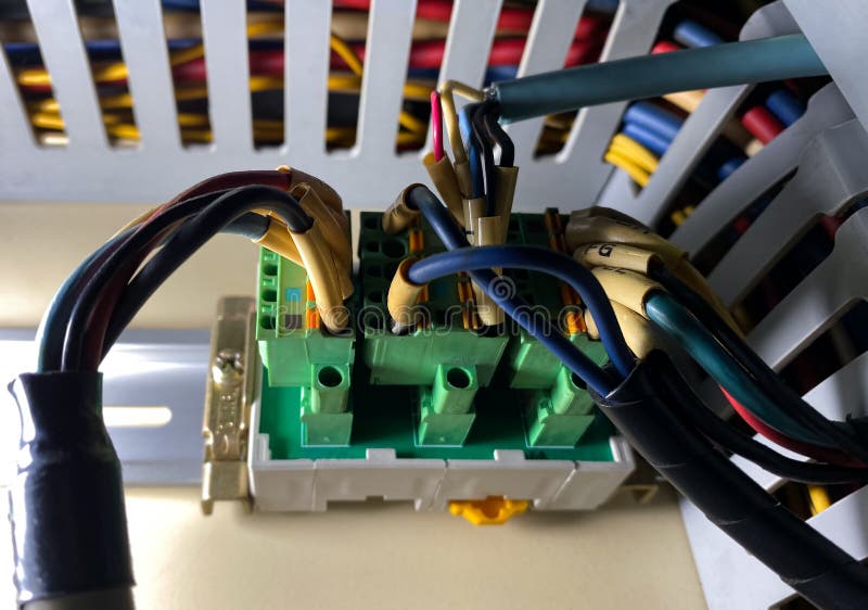 Main Connection Electric Cable To the Socket. Stock Image - Image of ...