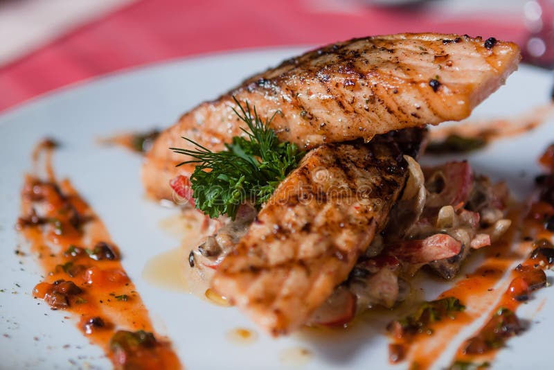 Main course stock image. Image of portion, closeup, grilled - 35297825