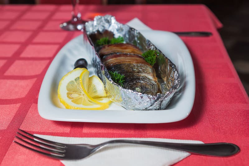 Main course stock image. Image of portion, closeup, grilled - 35297825