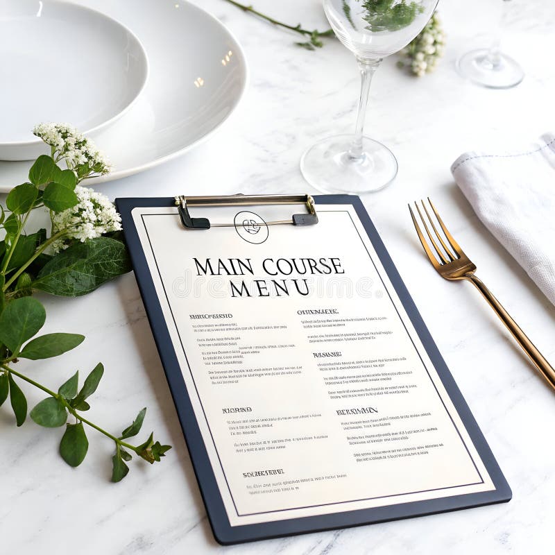 Main Course Menu Isolated on White Background Stock Image - Image of ...