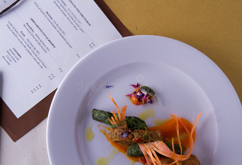 Main Course in Gourmet Style Stock Image - Image of diet, carrot: 101923837