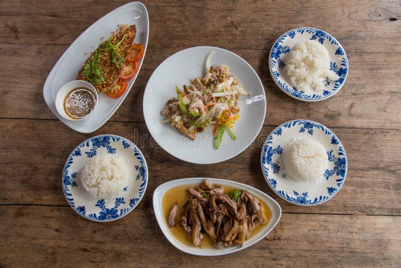 Main courses of thai food stock image. Image of lemon - 60417205