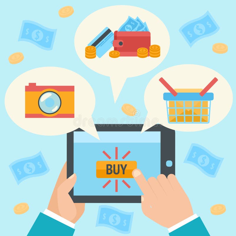 Sac d'achat d'Internet illustration de vecteur. Illustration du ...