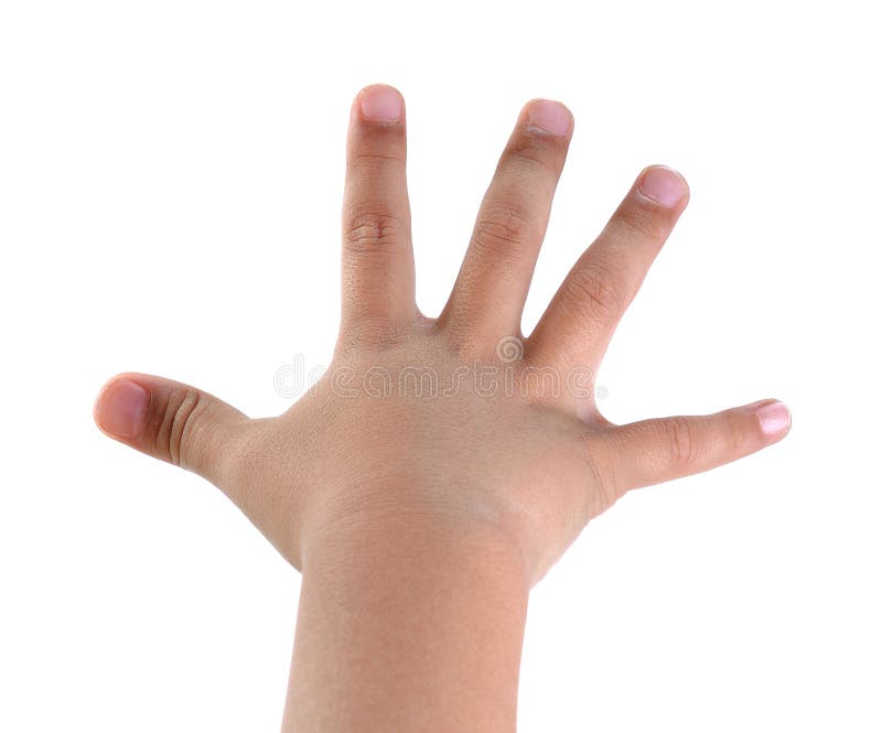 Main D'enfant Sur Le Fond Blanc Image stock - Image du ouvert, paume ...