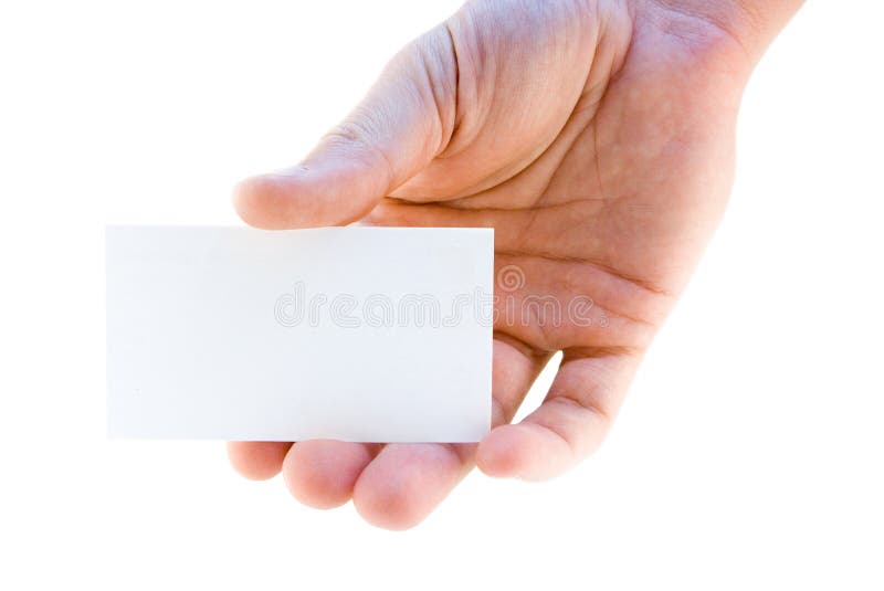 Main De Carte De Visite Professionnelle De Visite Image stock - Image ...