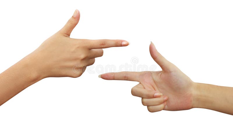 Main De Femme De Pointage D'action Image stock - Image du totalitaire ...