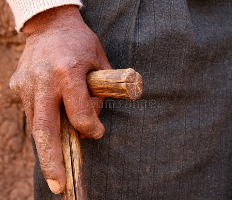 Main de Fermier image stock. Image du dénuement, brun - 4130383