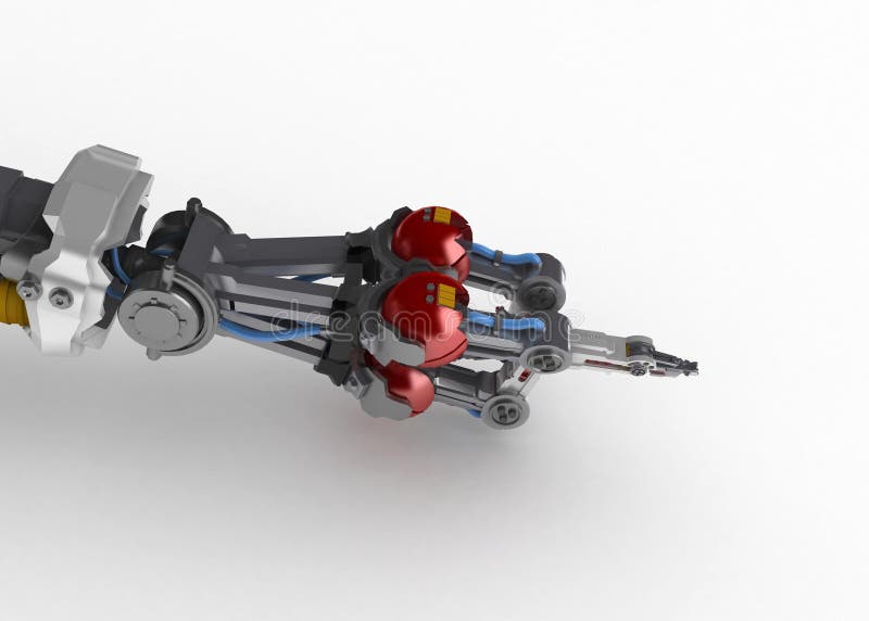 Main De Robot De 3 Doigts, Se Dirigeant Illustration Stock ...