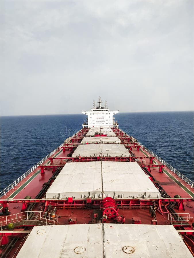 Main Deck View of a New Bulk Carrier Ship Which is on Enroute Stock ...