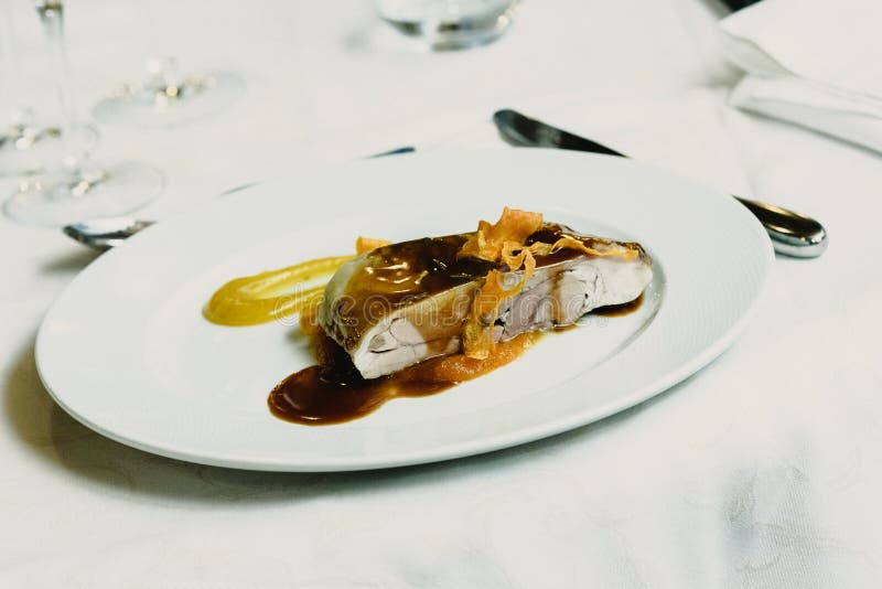 Main Dish Served in a Wedding Restaurant Stock Image - Image of cook ...