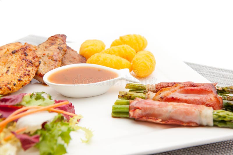 Main dish with meat stock image. Image of meat, healthy - 83081069