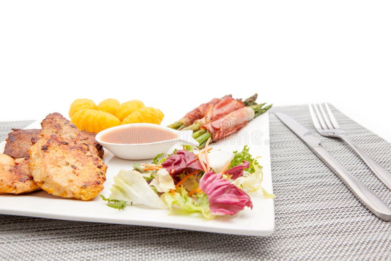 Main dish with meat stock image. Image of roast, pork - 83081067