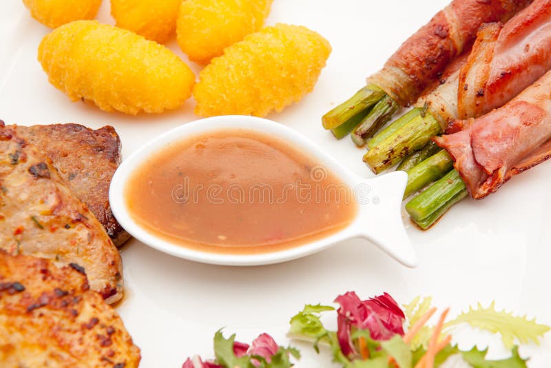 Main dish with meat stock image. Image of meat, healthy - 83081069