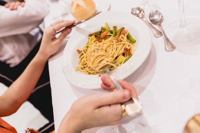 Main Dish Served in a Wedding Restaurant Stock Image - Image of event ...