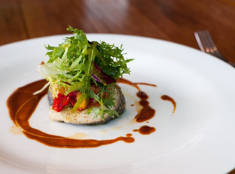 Main Dish. Vegetable with Fish Stock Image - Image of meal, fish: 67205703