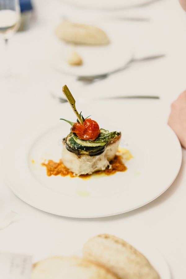 Main Dish of a Wedding Menu Stock Image - Image of table, banquet ...