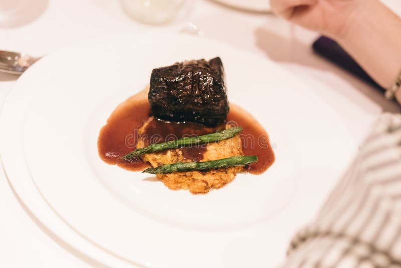 Main Dish of a Wedding Menu Stock Photo - Image of banquet, event ...