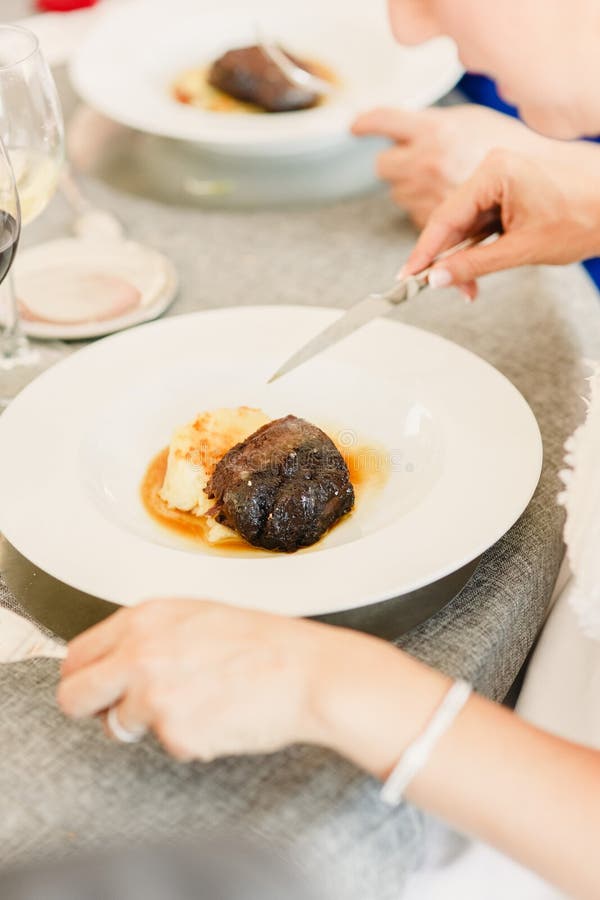 Main Dish of a Wedding Menu Stock Image - Image of snack, table: 170042063