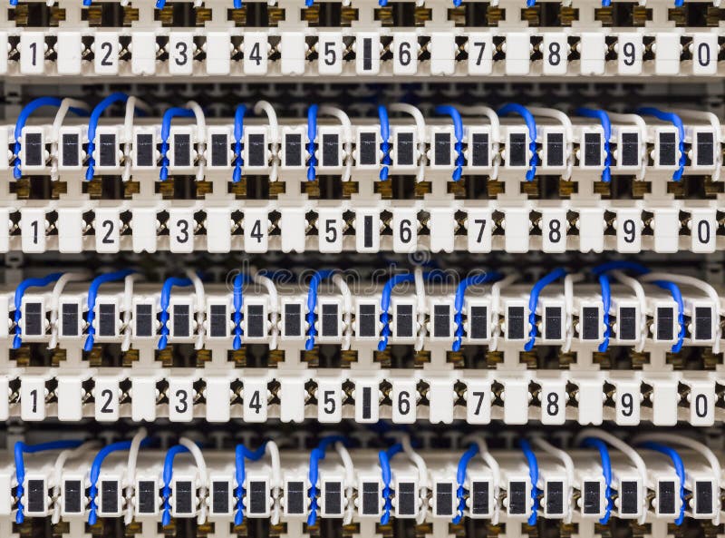 Main Distribution Frames with Cable Connections Stock Photo - Image of ...