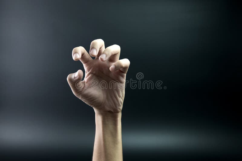 Main, griffe effrayante photo stock. Image du fissure - 48417524