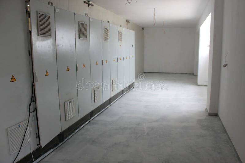 Main Electrical Panels for Voltage Distribution in the Factory. the ...