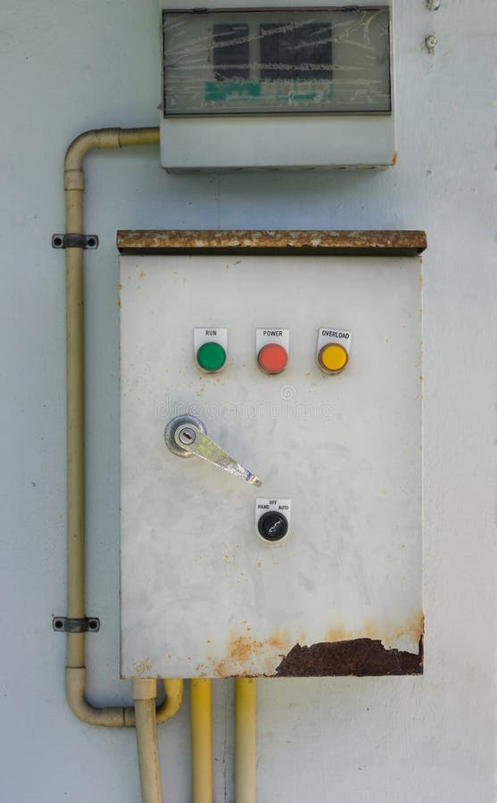 Main Electrical Switch Control Box Stock Photo - Image of center, cable ...