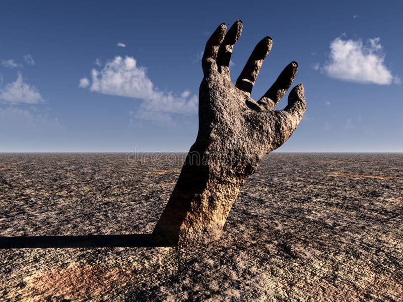 Main en pierre 2 illustration stock. Illustration du conceptuel - 3319429