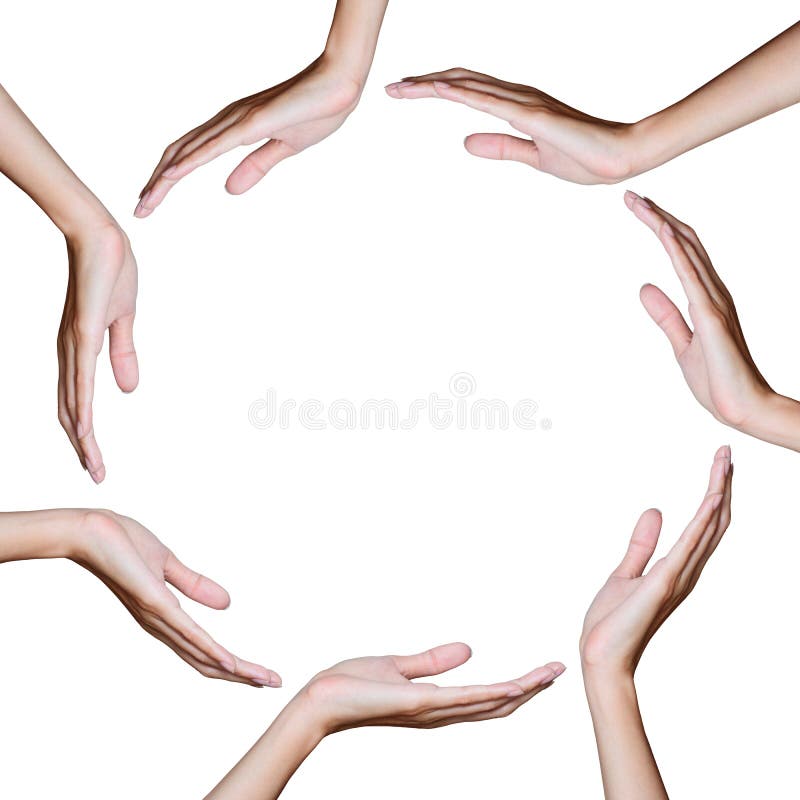 Main en position de cercle image stock. Image du holistique - 25820839