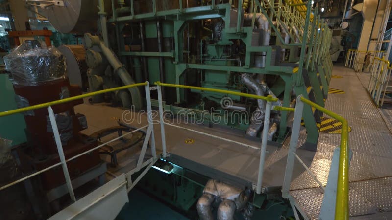 Propulsion in Engine Room of Ship Stock Video - Video of industrial ...