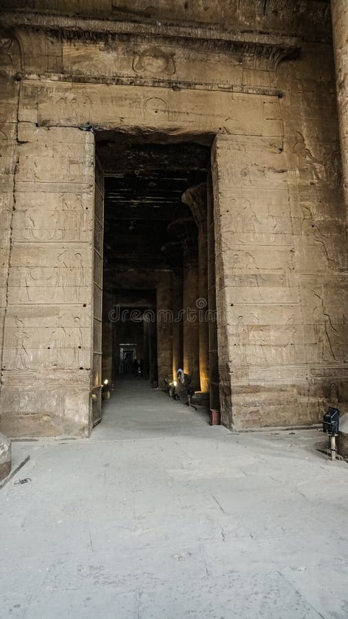 Main Entrance Gate with Hieroglyphic before Going Inside Sacred Area ...