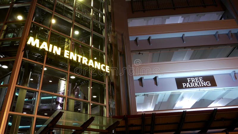 A Parking Sign Powered by a Solar Panel on a Pole. Environmentally ...