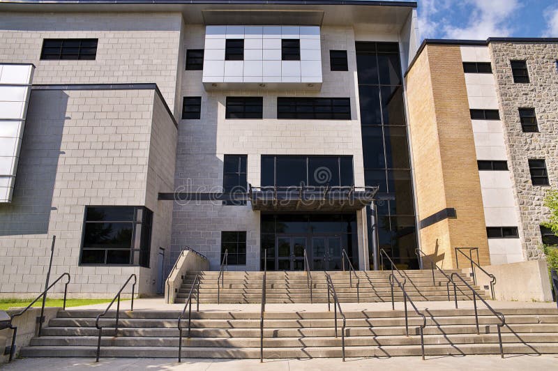 The Main Entrance of a School Building Stock Photo - Image of modern ...