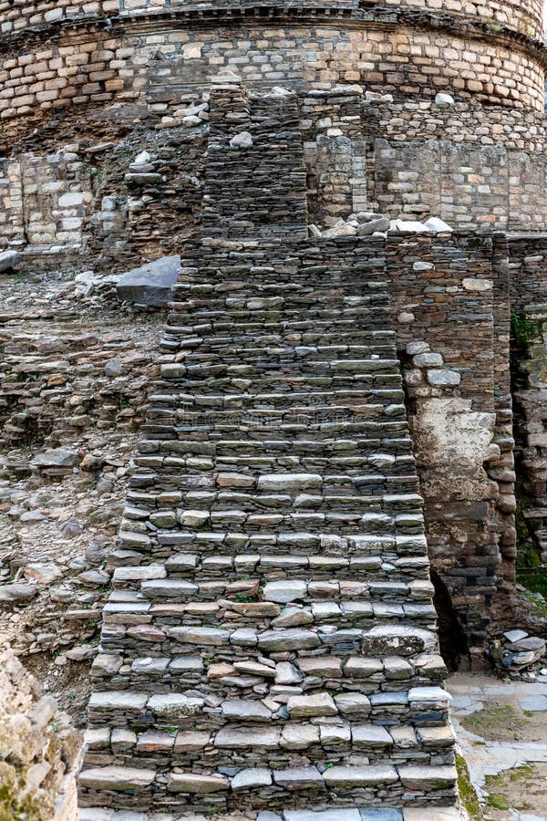 The Main Entrance or Stairs To the Stupa Stock Image - Image of ancient ...