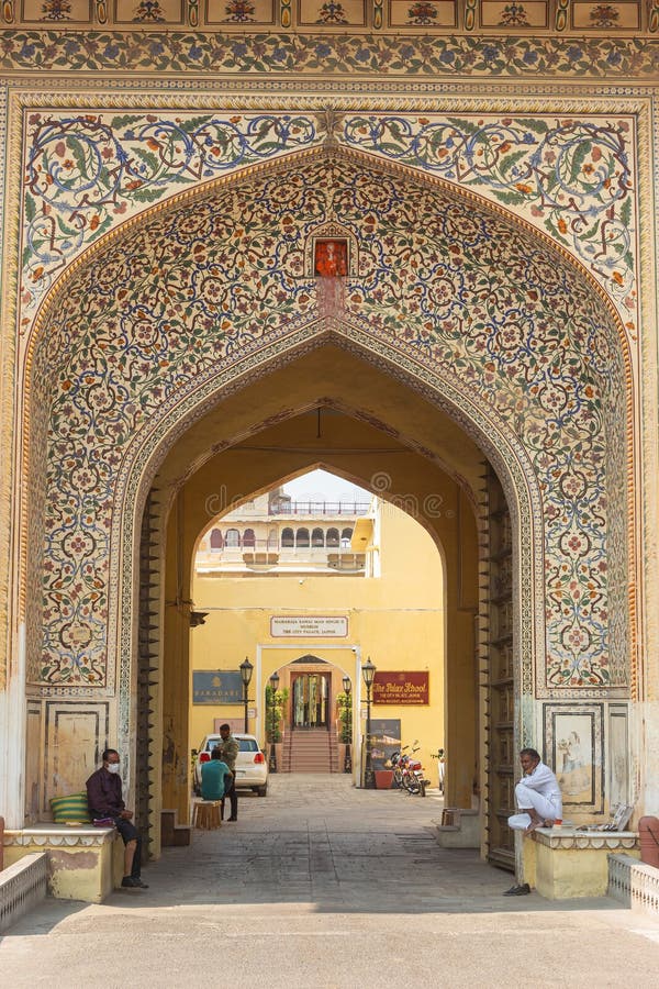 Main Entry Gate of City Palace, Jaipur, Rajasthan Editorial Stock Photo ...