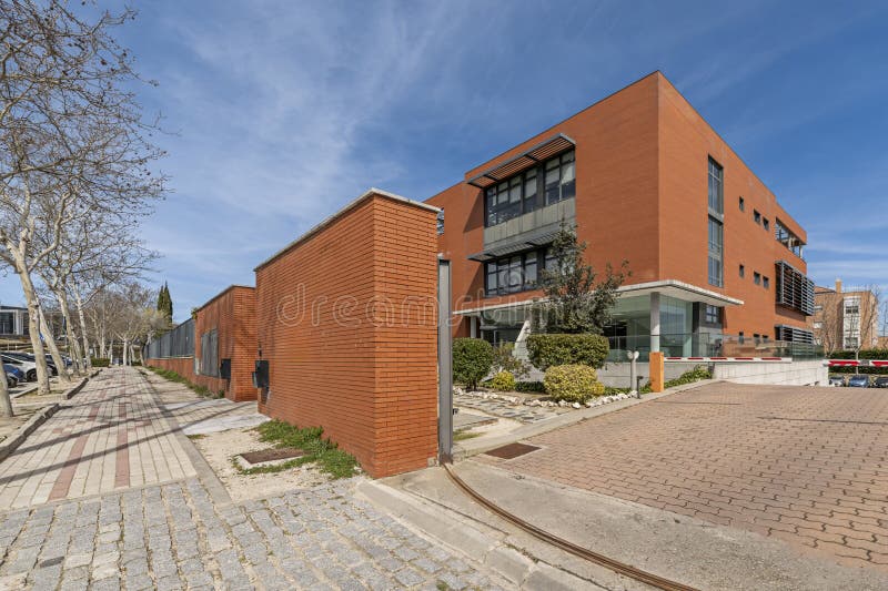 Main Facade of an Office Building with Perimeter Wall of the Same ...