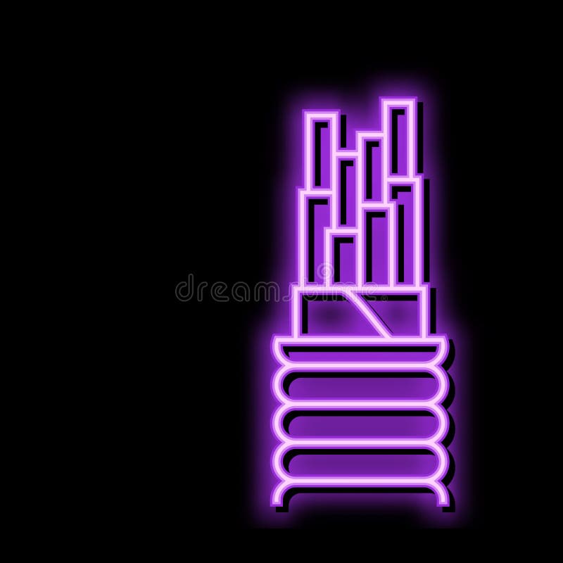 Main Feeder Wire Cable Neon Glow Icon Illustration Stock Vector ...