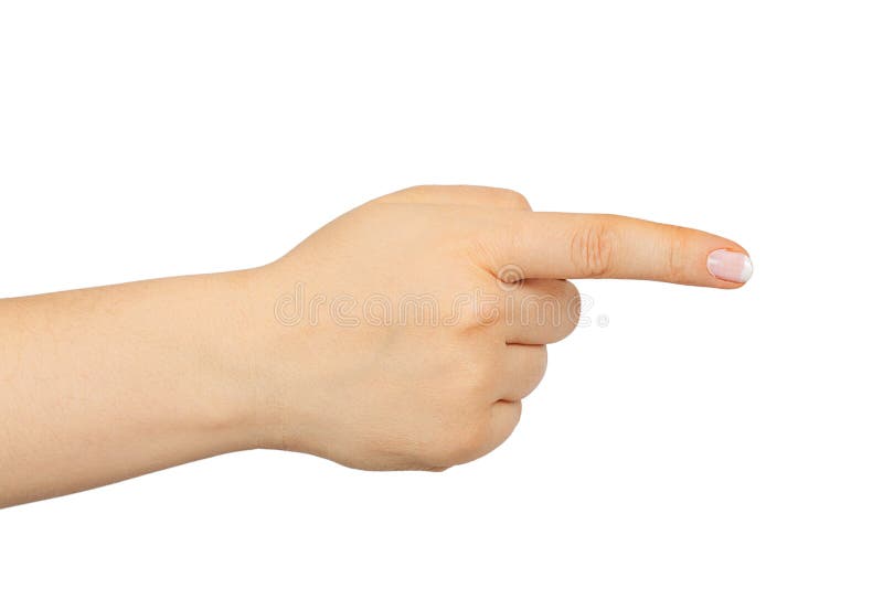 Main Avec Le Doigt Montrant Juste. Image stock - Image du déménager ...