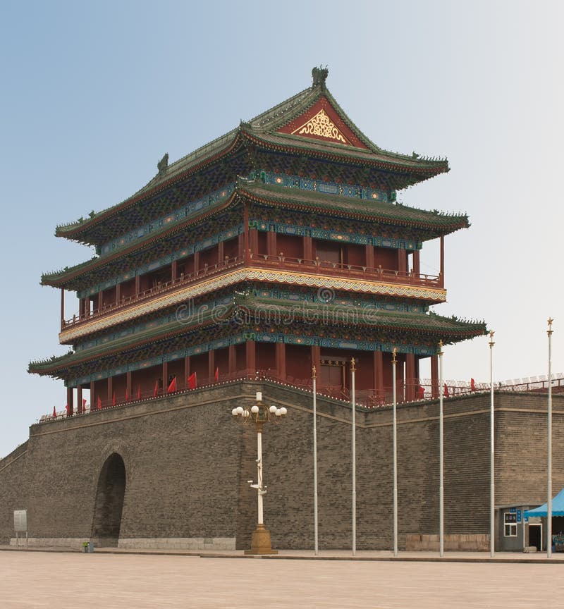 Main Gate into Ancient Beijing Stock Image - Image of gate ...