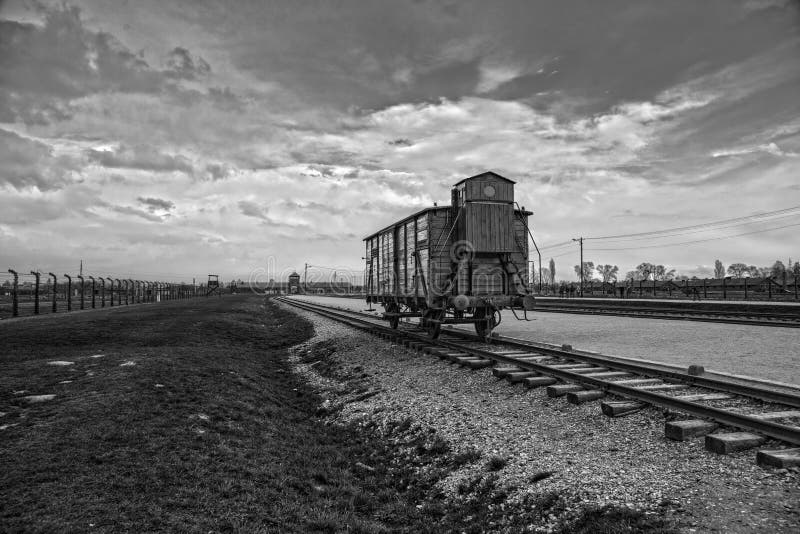 The Main Gate of the Concentration Camp. Wagon for the Transport ...