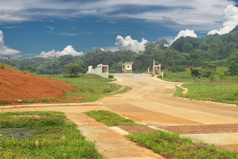Subdivision Entrance stock image. Image of construction - 17801621