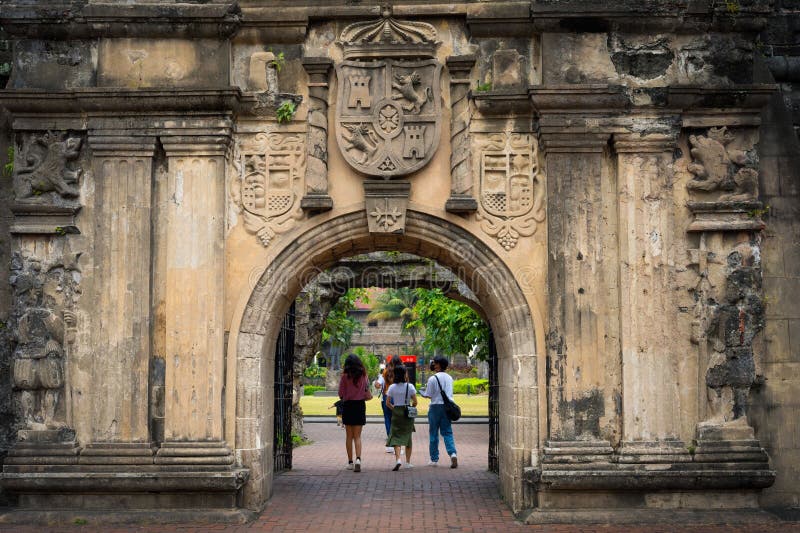 Main Gate of Fort Santiago, Manila, Philippines Stock Photo - Image of ...