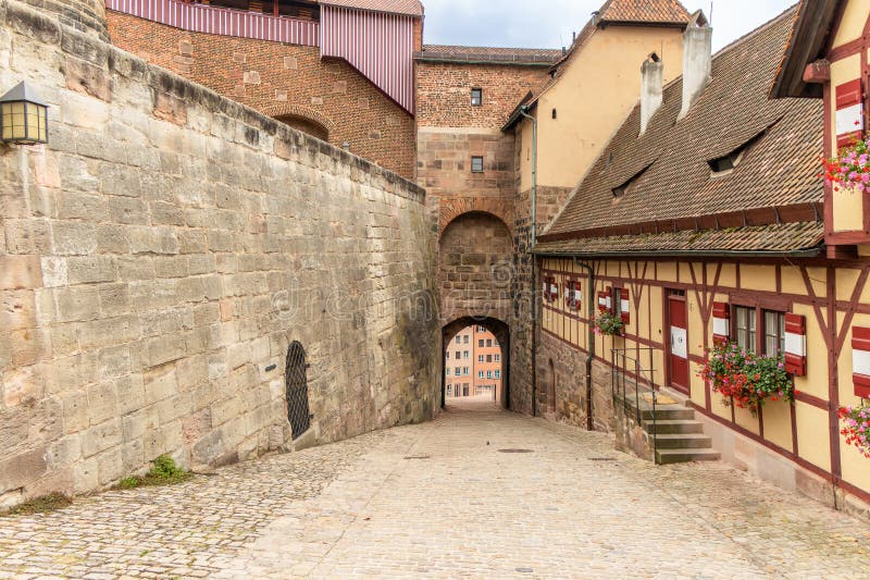 Main Gate, Imperial Castle, Nuremberg, Bavaria Stock Photo - Image of ...