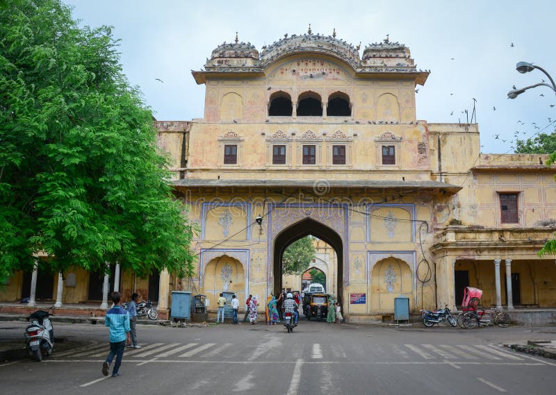The Main Gate of the Palace in Jaipur, India Editorial Photo - Image of ...