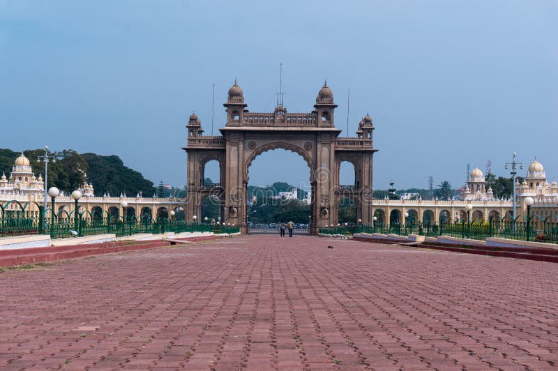 The Main Gate of Royal Mysore Palace. Karnataka, India Stock Photo ...