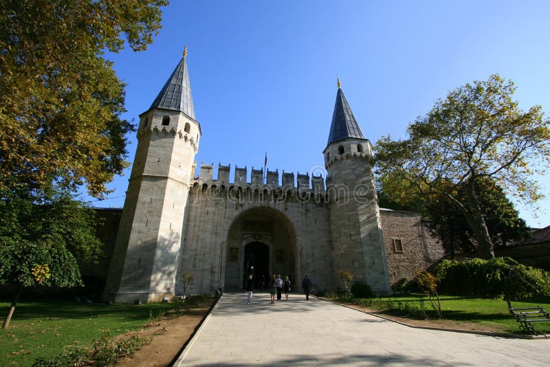 The Main Gate and Turrets on Palace Stock Photo - Image of towers, gate ...